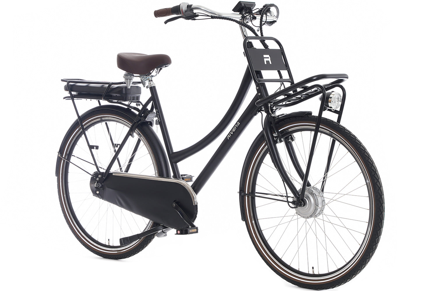 Rivena E-Cargo N7 Elektrische transportfiets dames mat-zwart – Rivena.nl